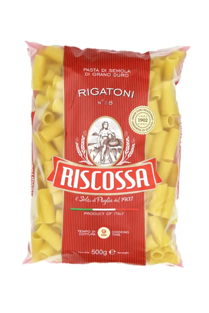 PASTA, Macaroni, #18, Rigatoni, Riscossa, 1 lb | The Deck